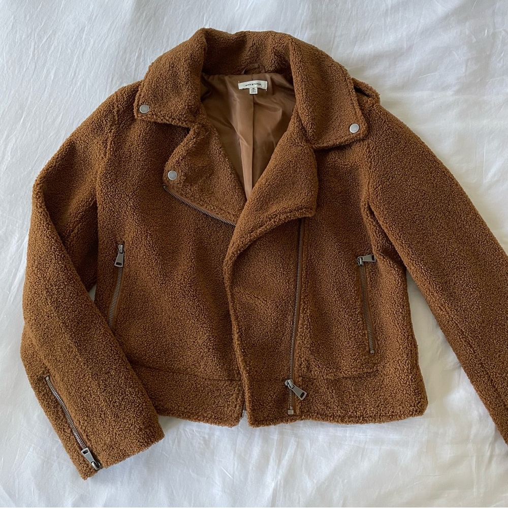 Max Studio Teddy Moto Jacket - Gem